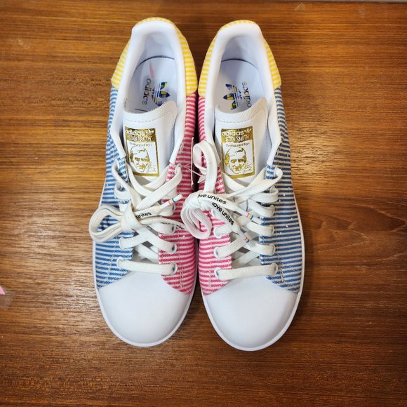 adidas | Shoes | Nwt Adidas Originals Stan Smith Pride Sneaker White ...